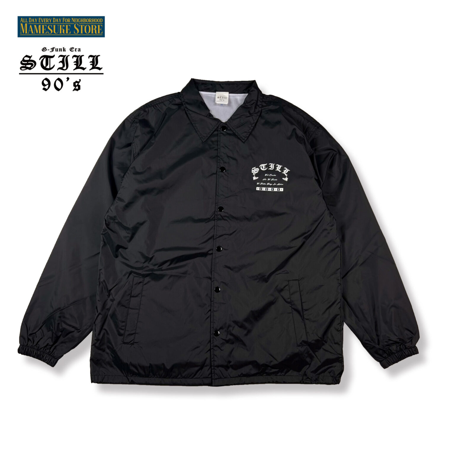 【STILL 90’s】Nineties Coach Jacket 黒 コーチジャケット WESTCOAST G-FUNK Black ...