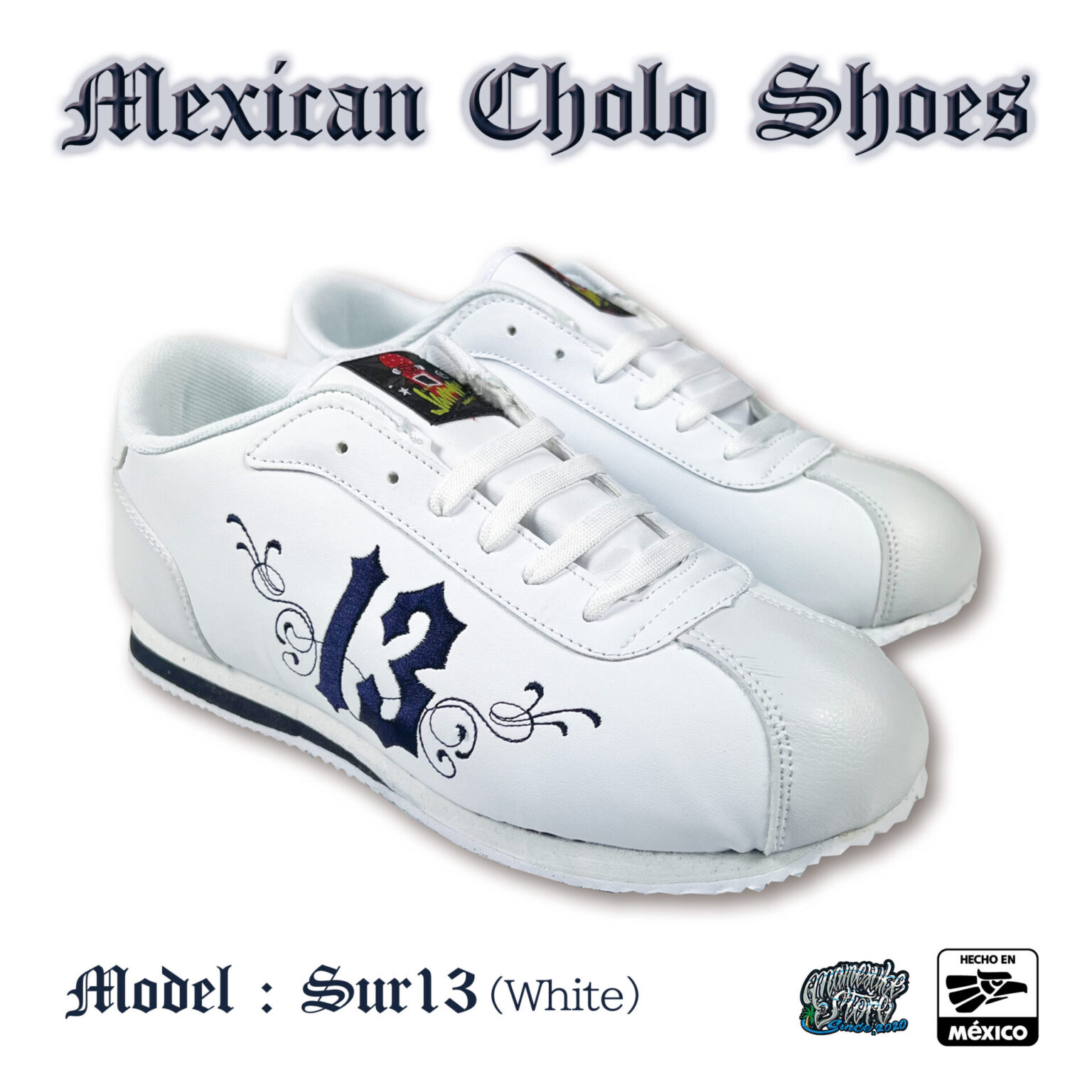 【Mexican Cholo Shoes】SUR13 スニーカー White メキシコ産 Cortez コルテッツ Chicano チカーノ ...