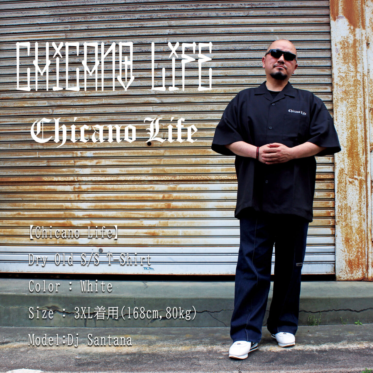 【Chicano Life】Dry Old S/S Shirt ブラック 黒 chicano チカーノスタイル 西海岸ファッション ...