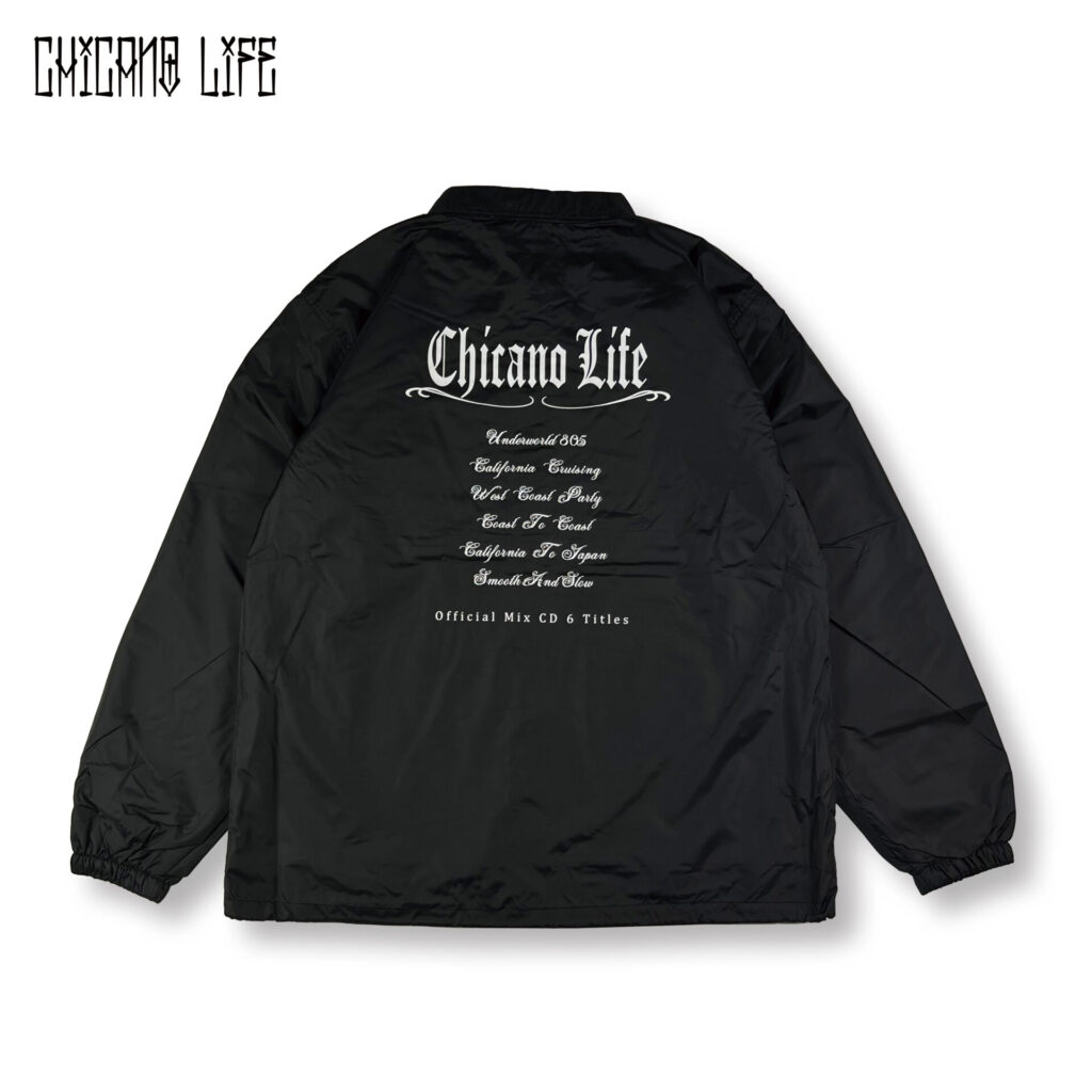 【Chicano Life】Title Logo Coach Jacket Black ブラック コーチジャケット Black 黒 ...